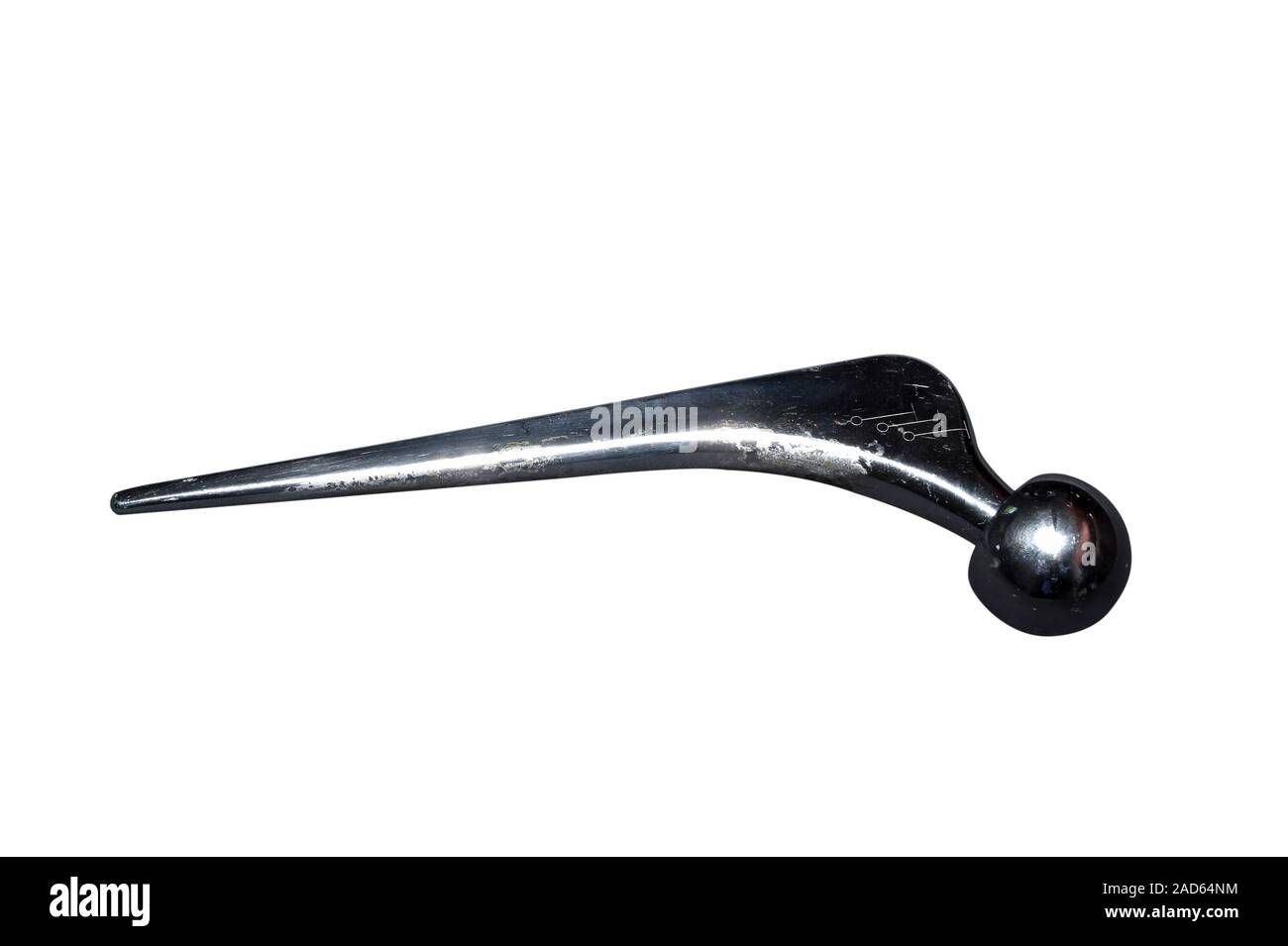 Prosthetic hip. View of a hip prosthesis used in joint replacement ...