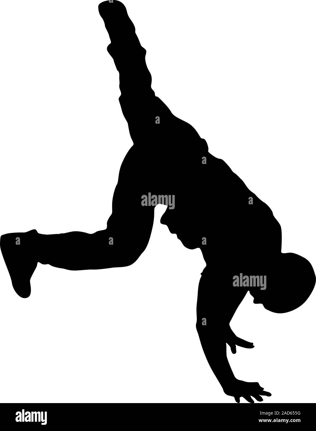 Black Silhouettes breakdancer on a white background Stock Vector Image ...