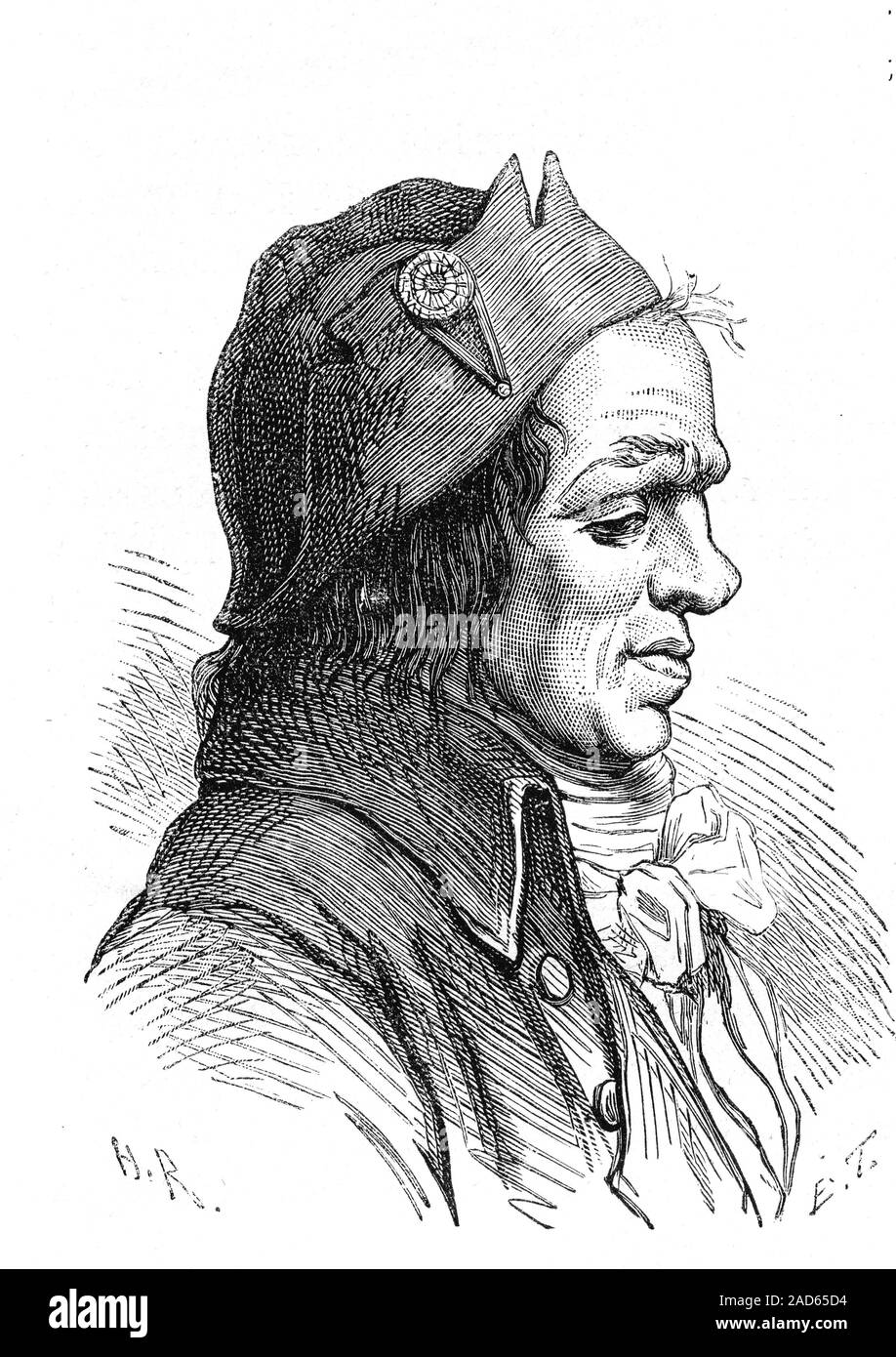 Leonard Bourdon (1754-1807). 1874 illustration of the French politician ...