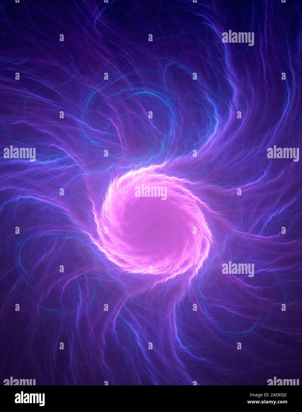 Plasma physics conceptual illustration. Plasmas are a collection of ...