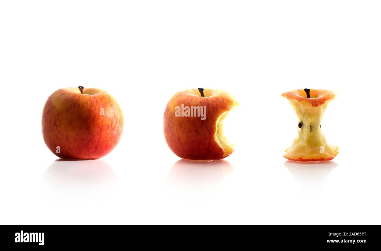 Apple. Sequence showing an apple being eaten Stock Photo - Alamy