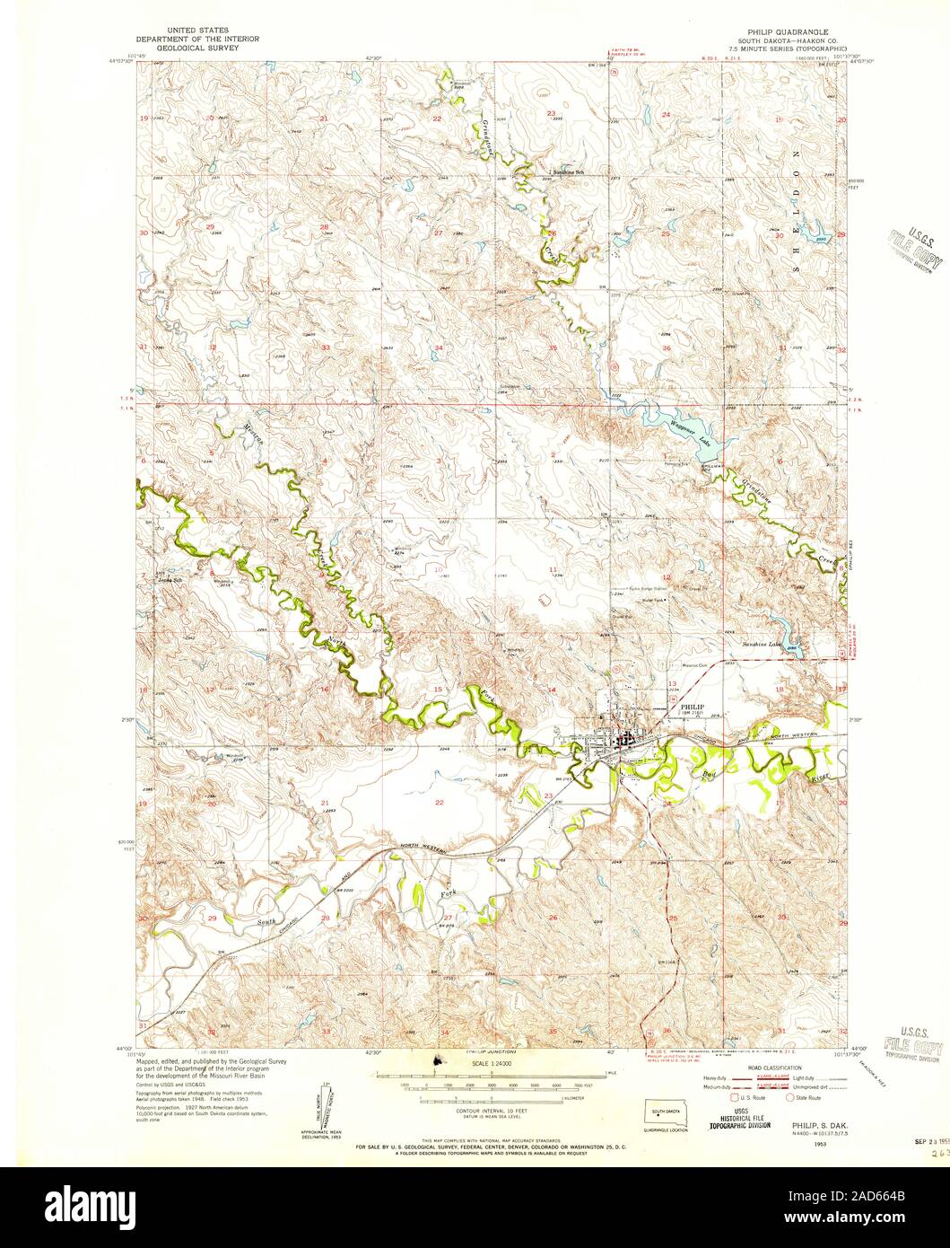 Philip south dakota map hi-res stock photography and images - Alamy