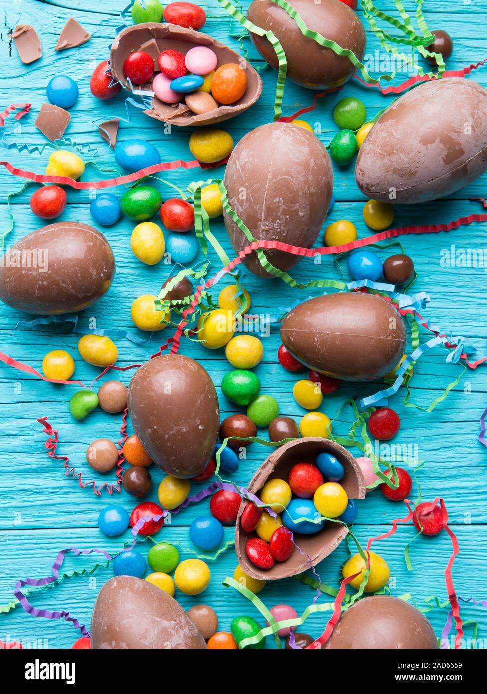 Colorful candy, eggs from chocolate Stock Photo - Alamy