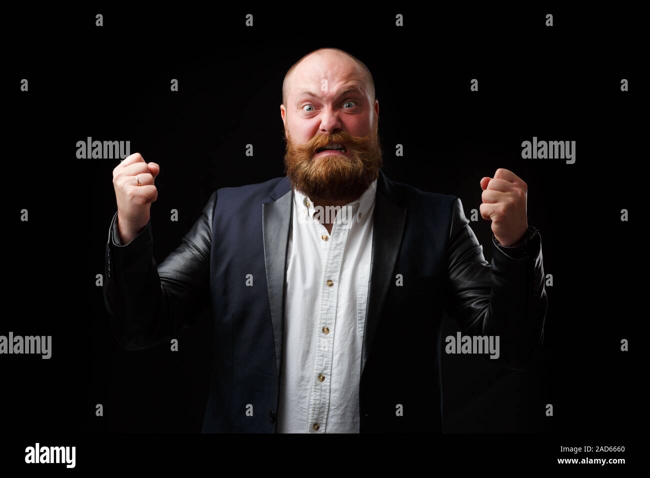 Angry man mustache black beard hi-res stock photography and images - Alamy