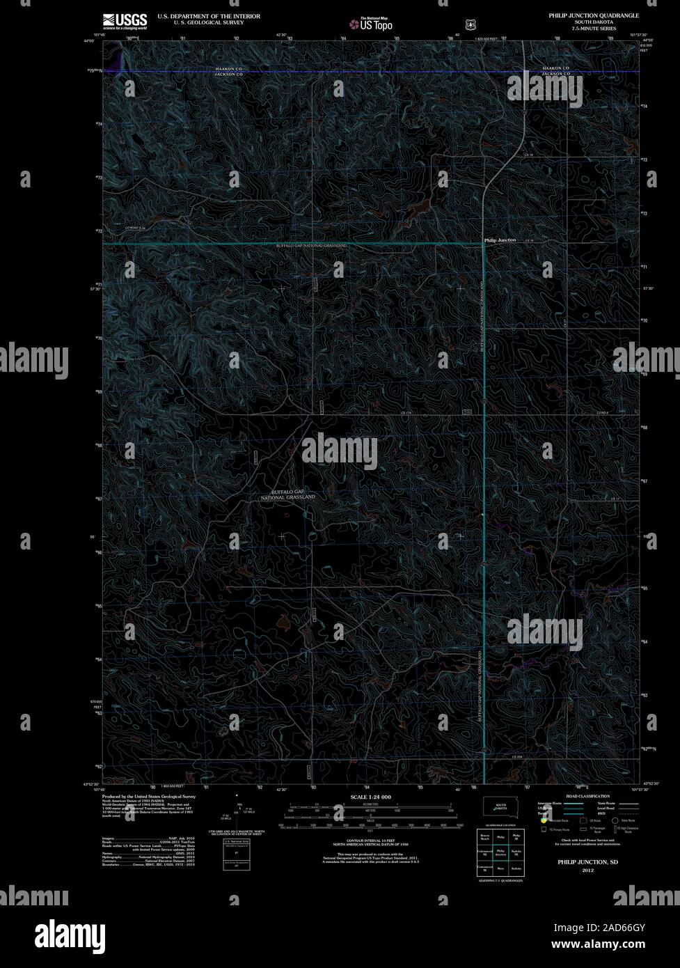 Philip south dakota map hi-res stock photography and images - Alamy