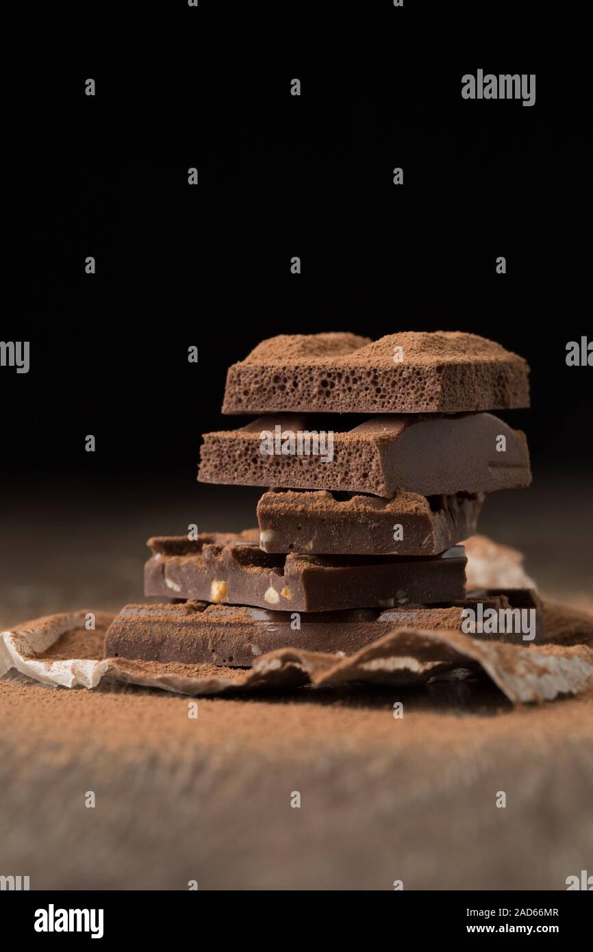 Dark chocolate on paper hi-res stock photography and images - Alamy