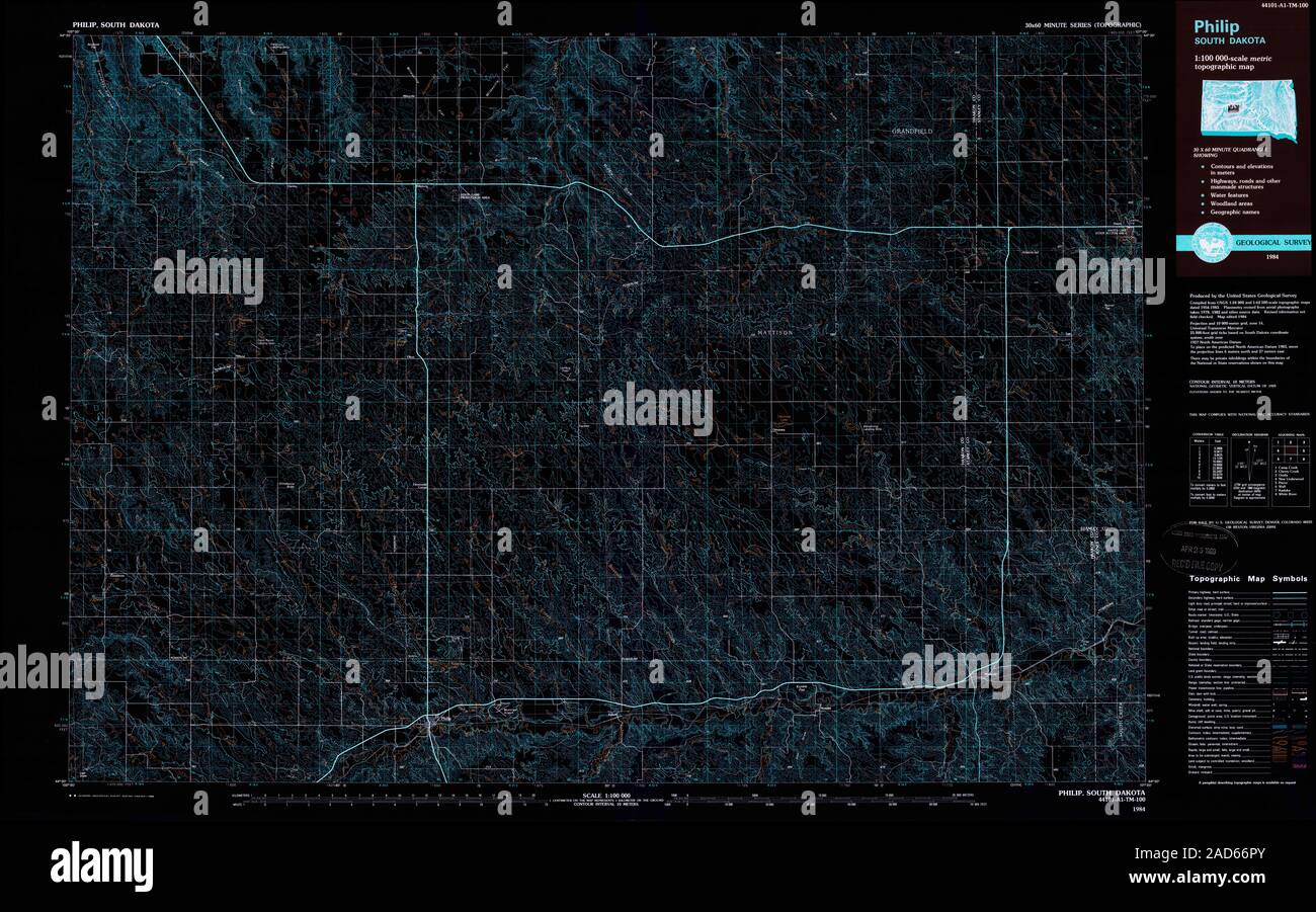 Philip south dakota map hi-res stock photography and images - Alamy