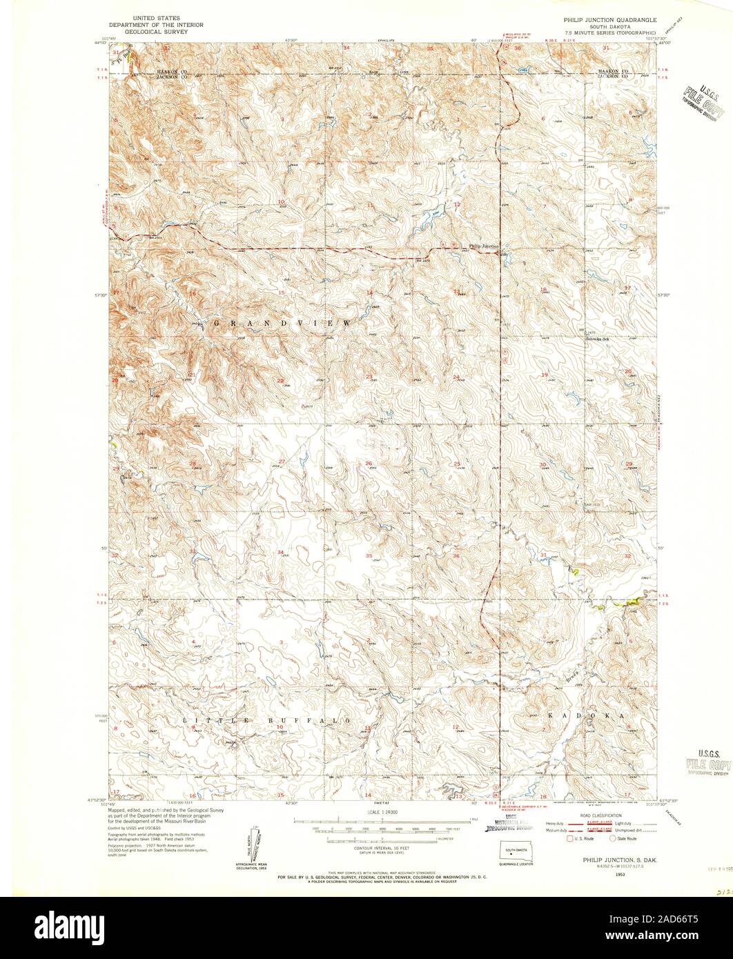 Philip south dakota map hi-res stock photography and images - Alamy