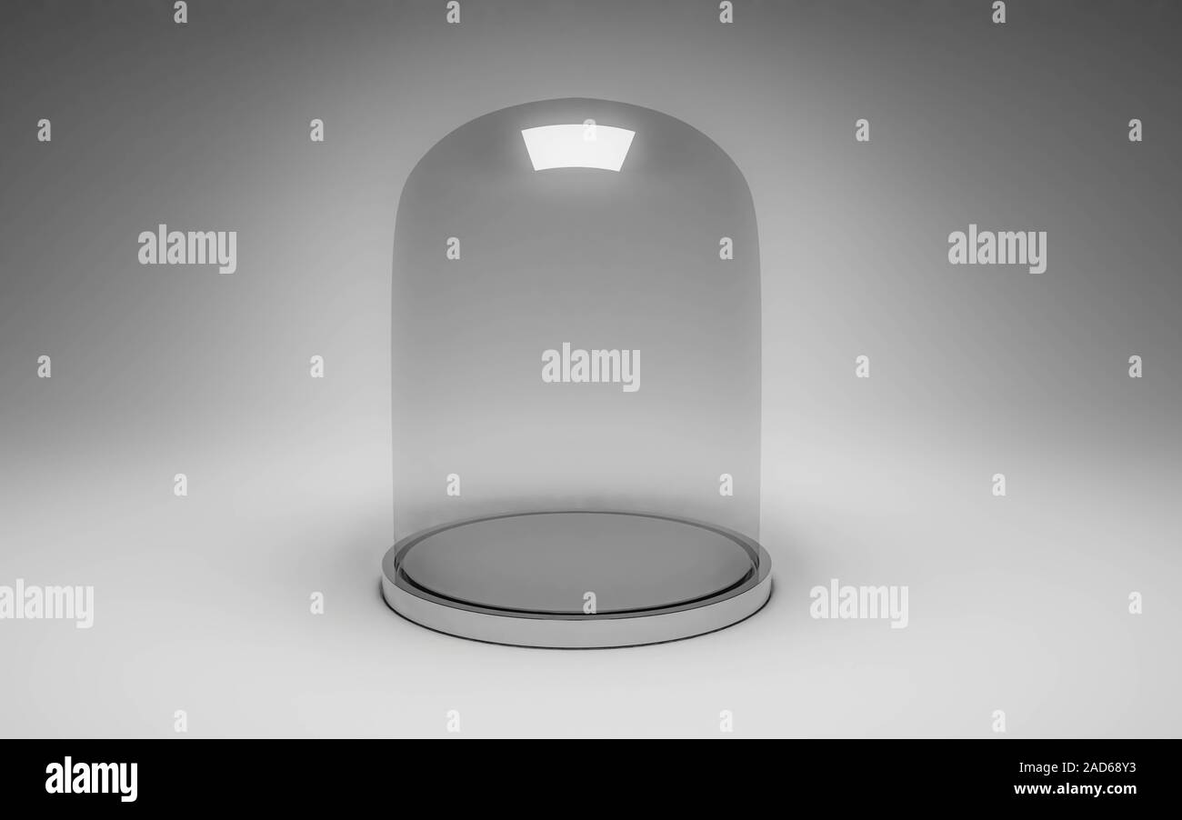 shiny glass ball dome sphere for product presentation on modern tablet ...