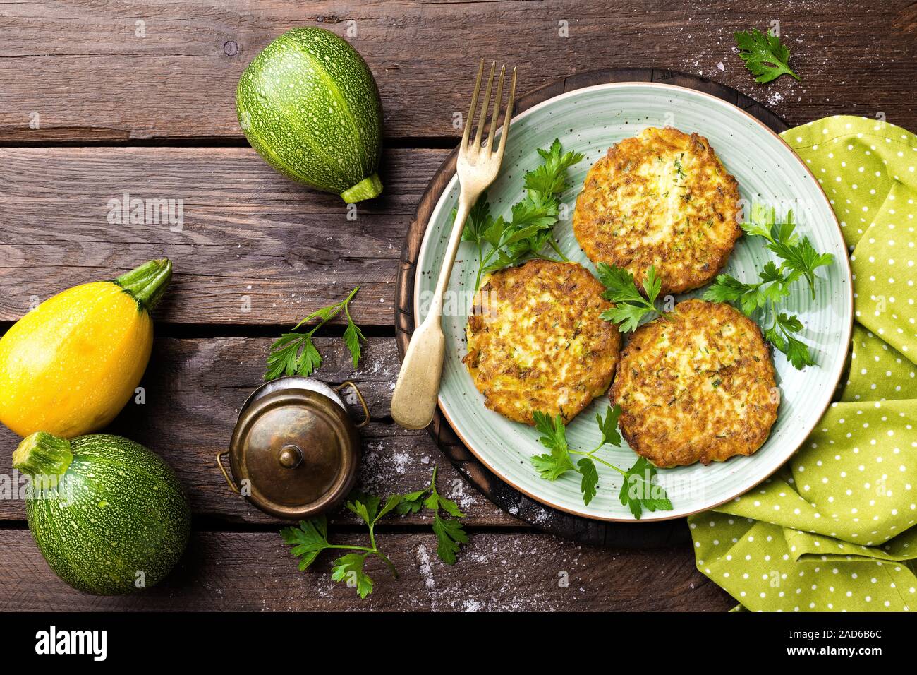 Vegetable zucchini pancakes Stock Photo - Alamy Vegetable zucchini pancakes Stock Photo - Alamy