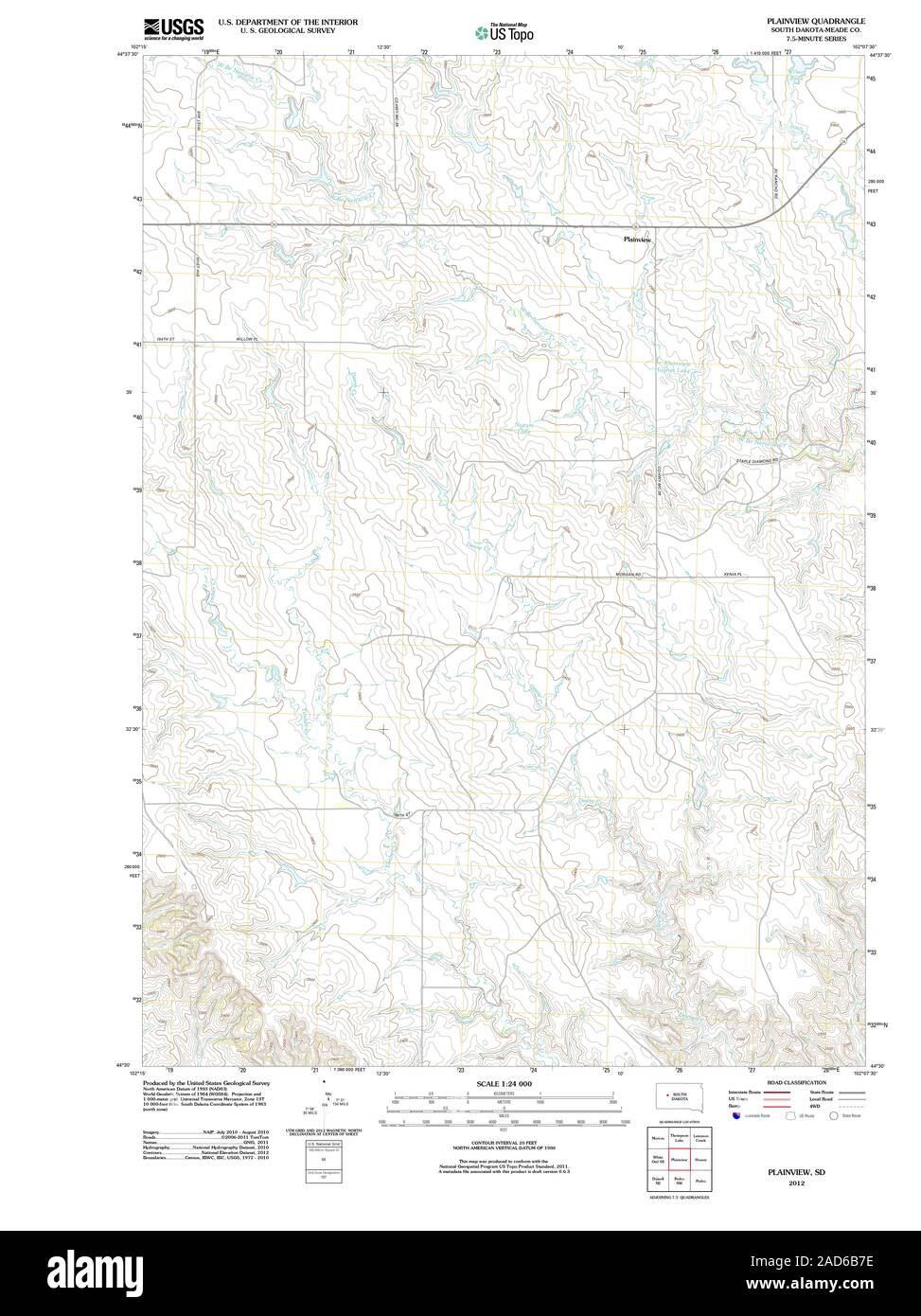 Map of plainview south dakota hi-res stock photography and images - Alamy
