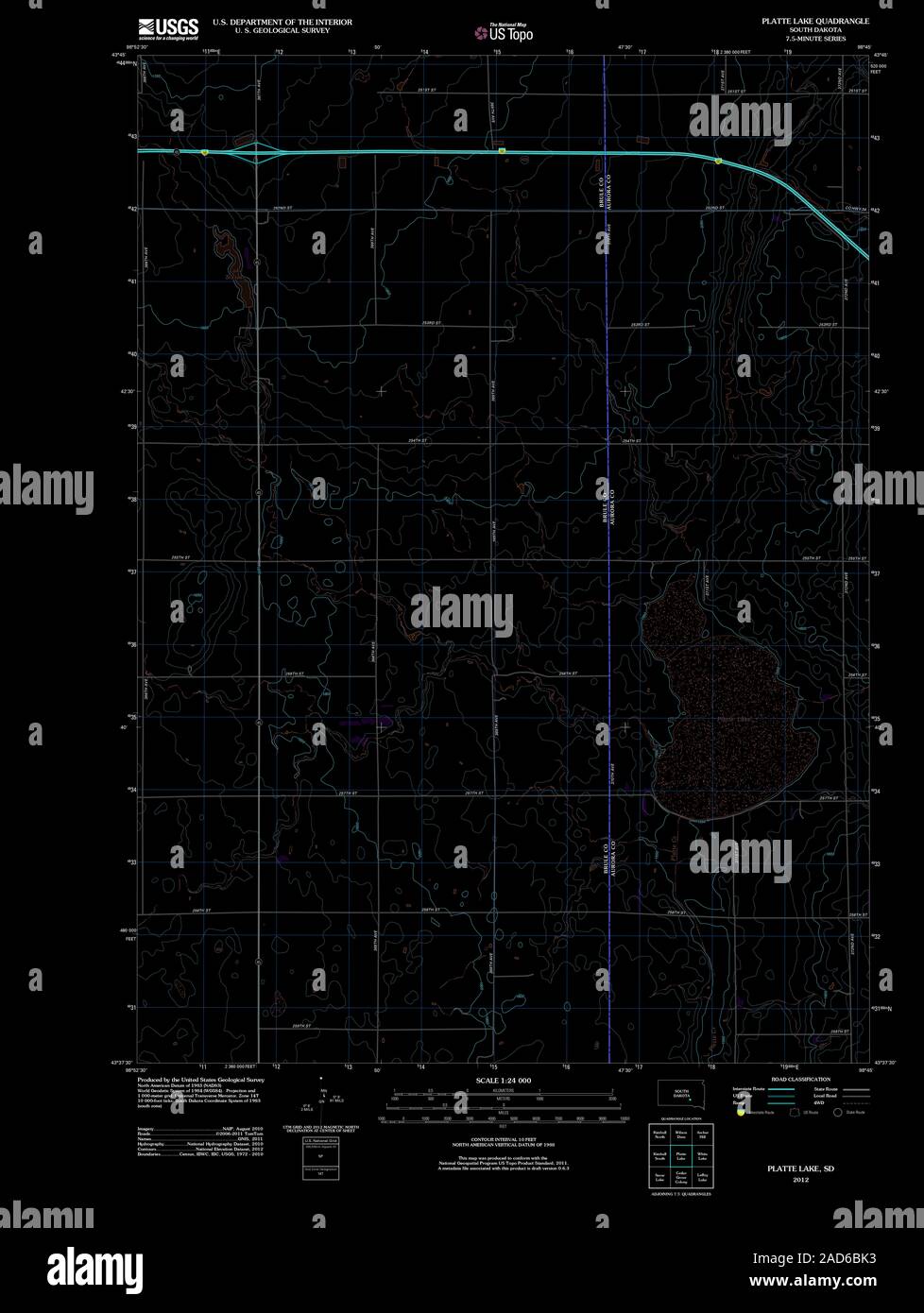Map of platte south dakota hi-res stock photography and images - Alamy