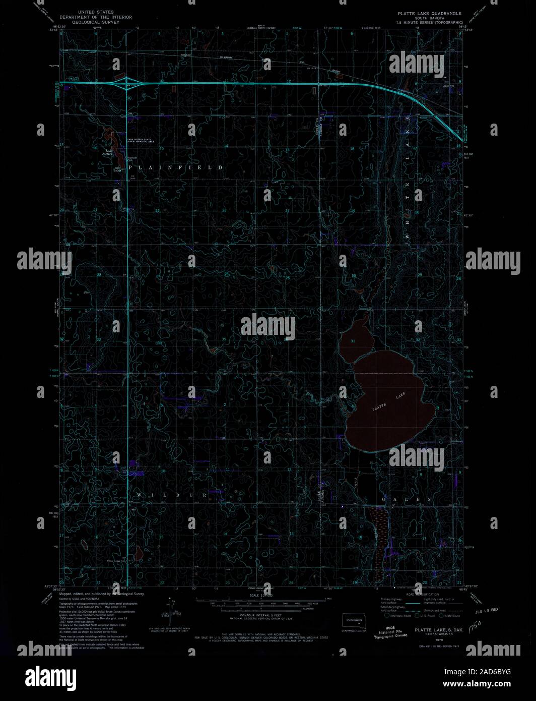 Map of platte south dakota hi-res stock photography and images - Alamy