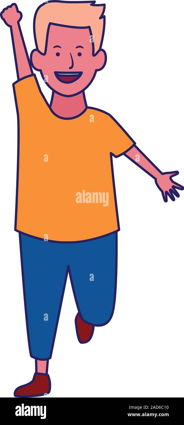 happy boy standing icon, flat design Stock Vector Image & Art - Alamy