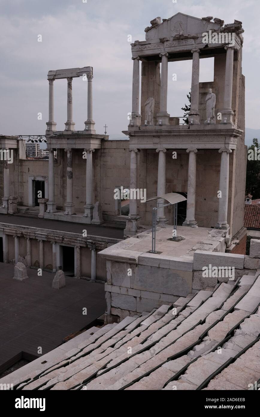 The Roman Theatre, an amphitheatre now used for concerts, Old Town,in ...
