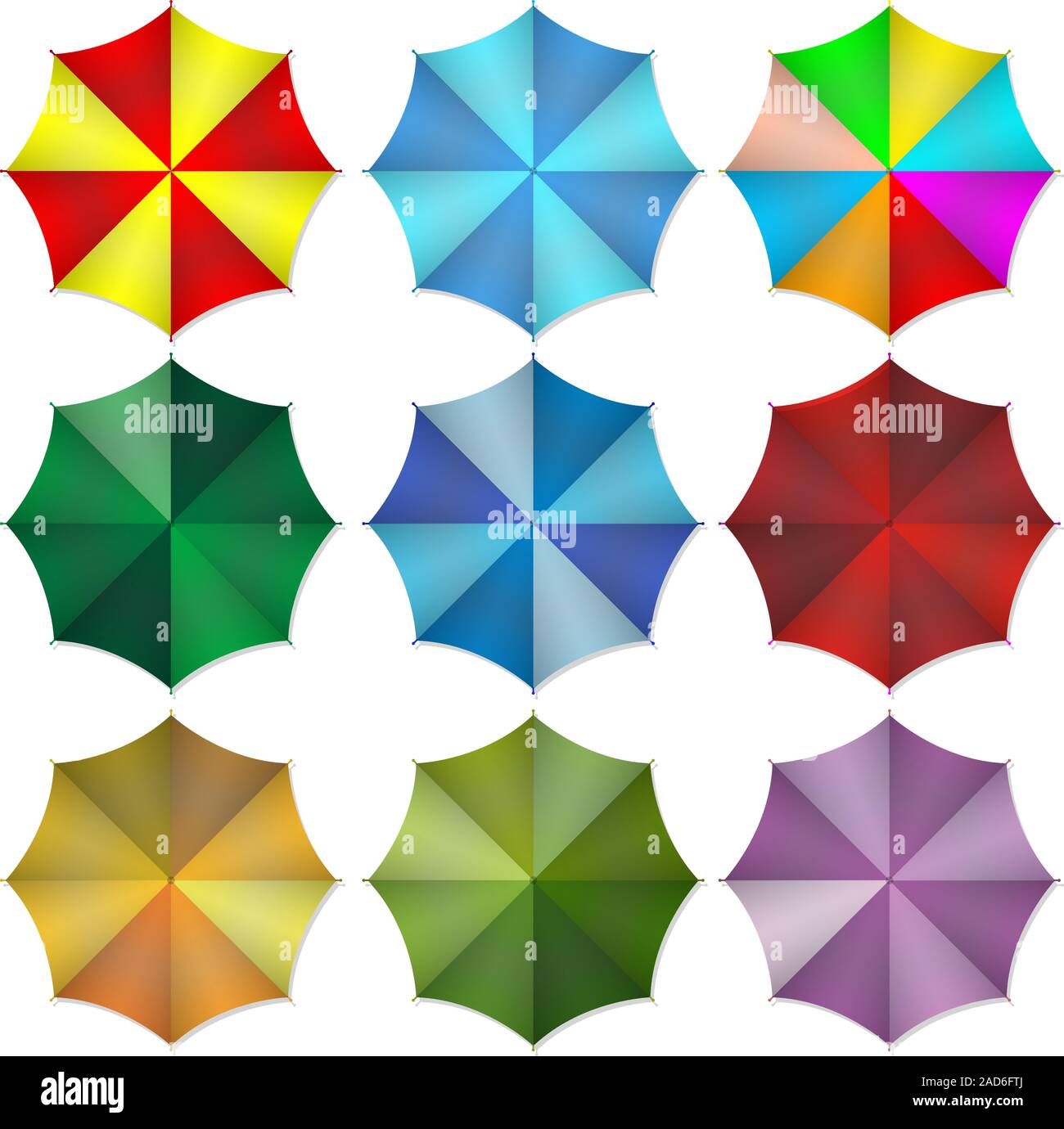 Multi colored beach umbrellas. Vector illustration Stock Vector Image & Art - Alamy