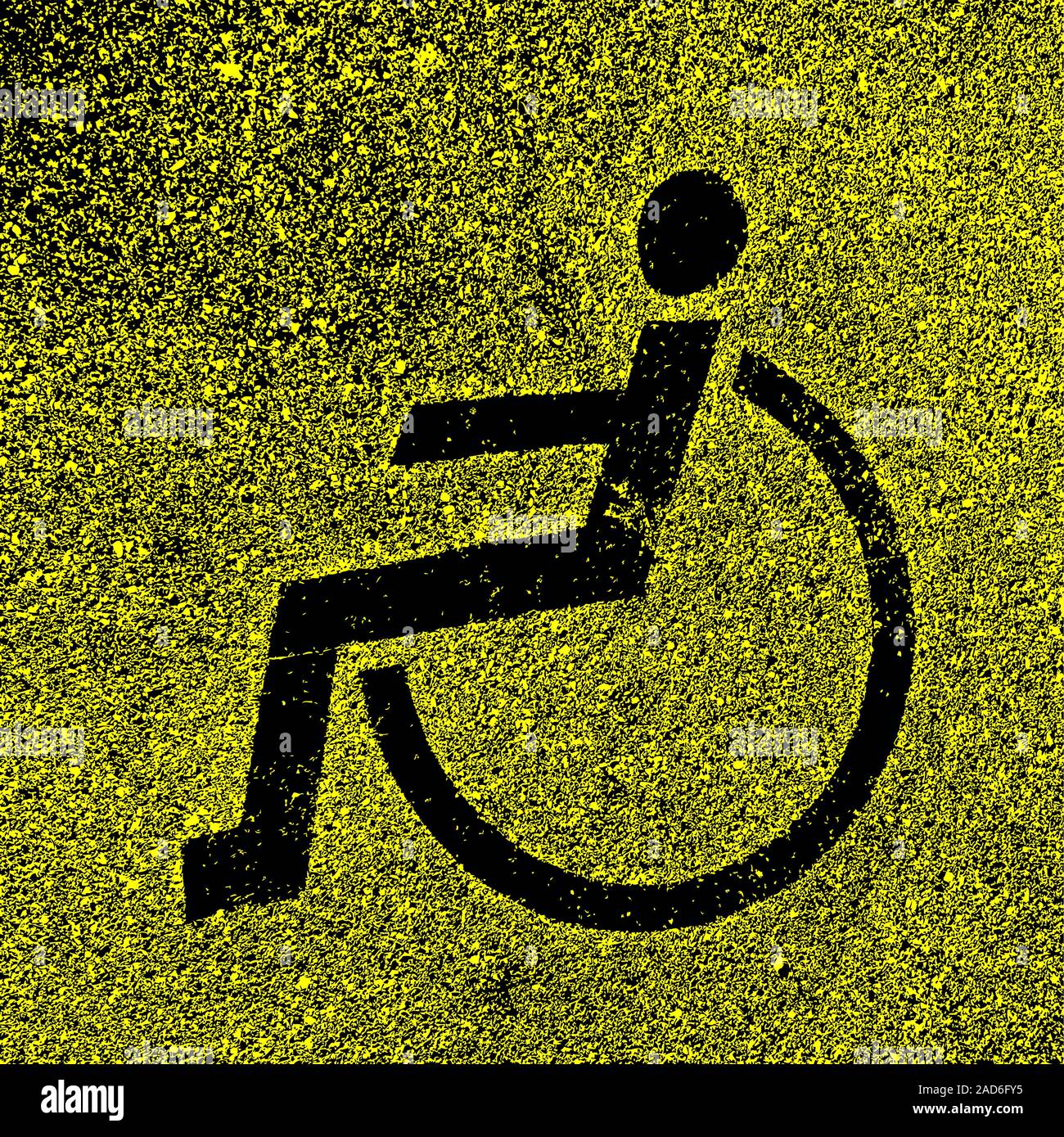 Parking places with disabled signs on asphalt. Vector illustration ...