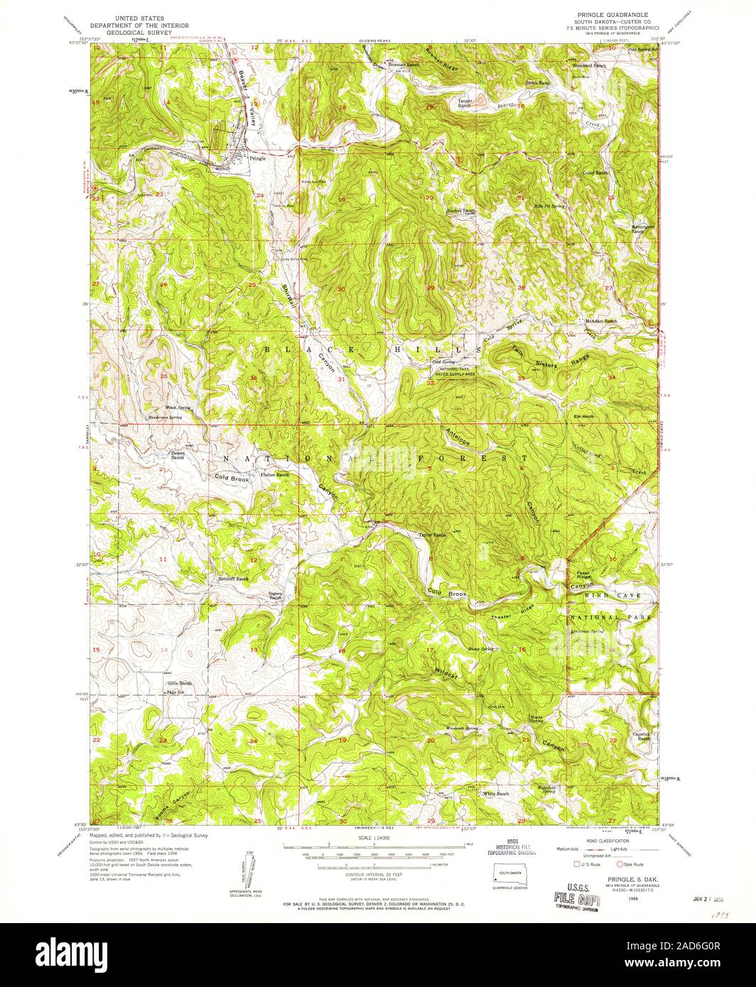 Map of pringle south dakota hi-res stock photography and images - Alamy