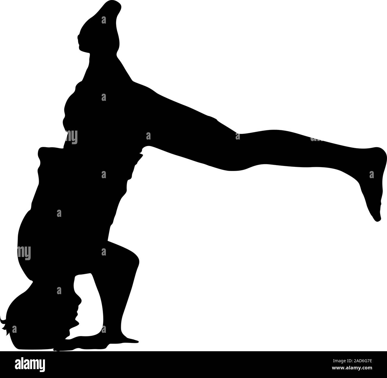 Black Silhouettes breakdancer on a white background Stock Vector Image ...