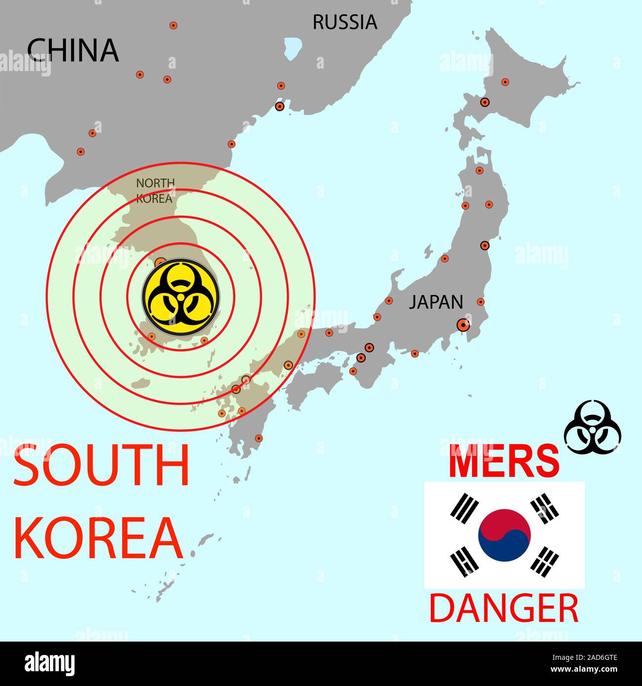 Map the spread of the Mers Corona Virus. Vector Illustration Stock ...