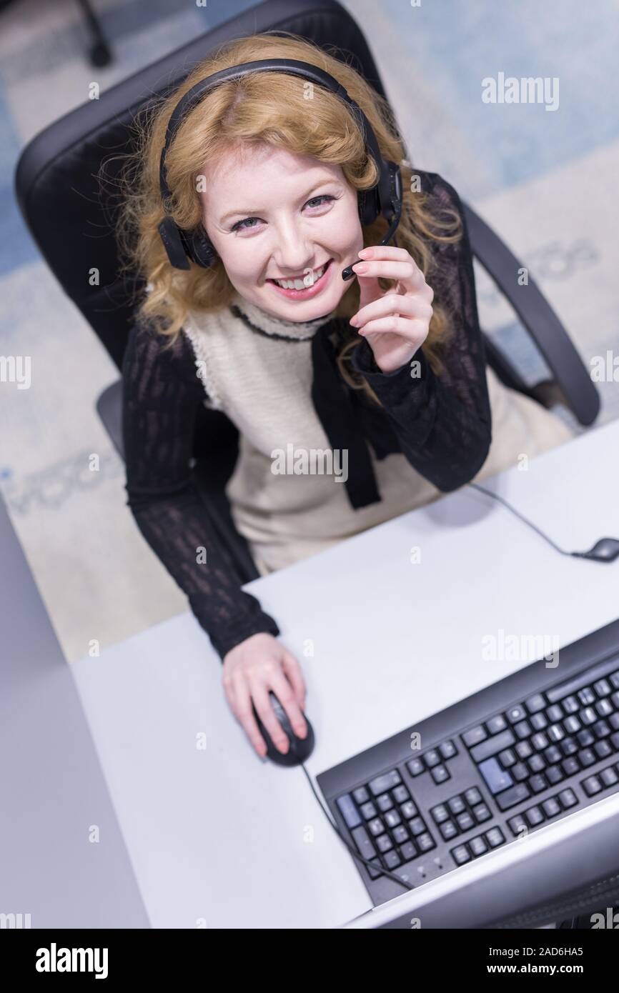 Callcenter top view hi-res stock photography and images - Alamy