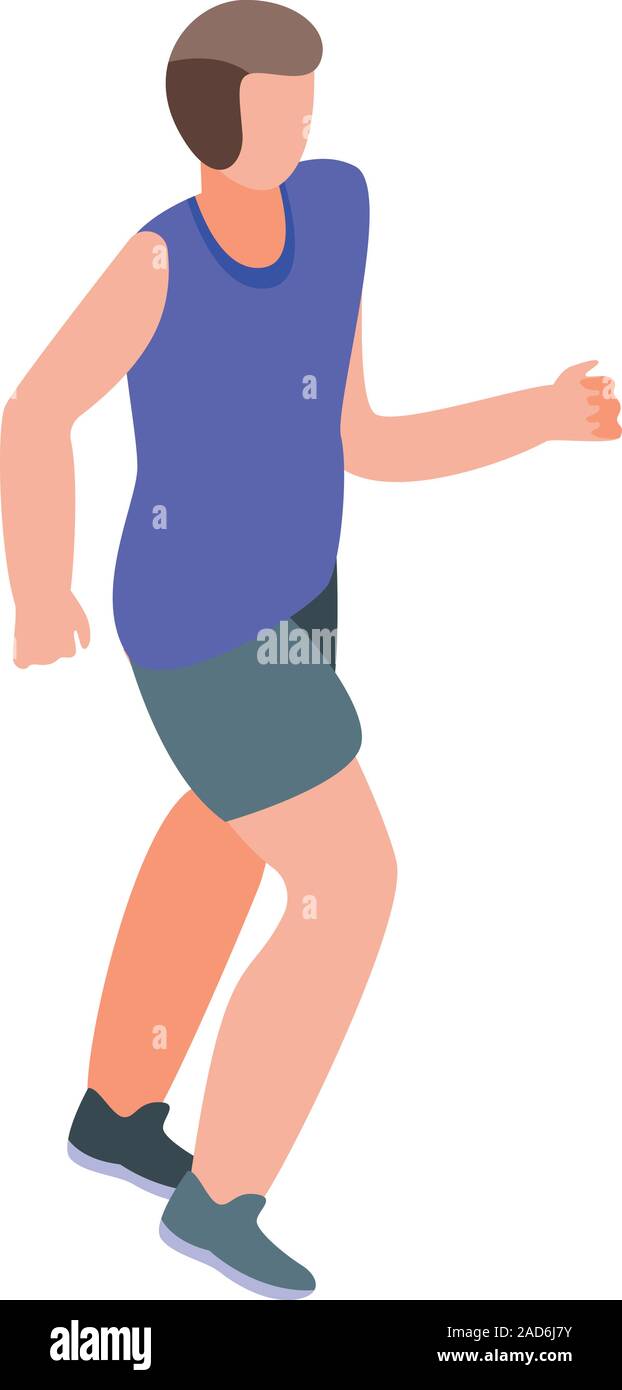 Running boy icon, isometric style Stock Vector Image & Art - Alamy