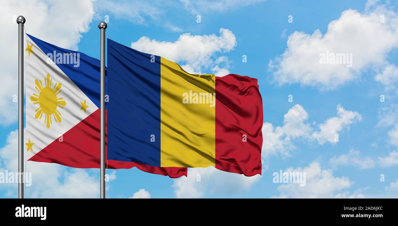 Philippines romania flag waving hi-res stock photography and images - Alamy