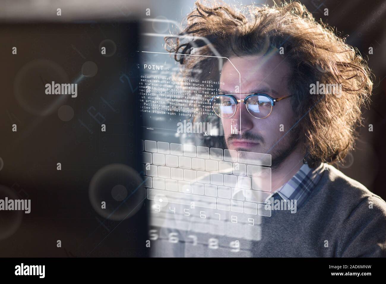 Dark computer man hi-res stock photography and images - Alamy