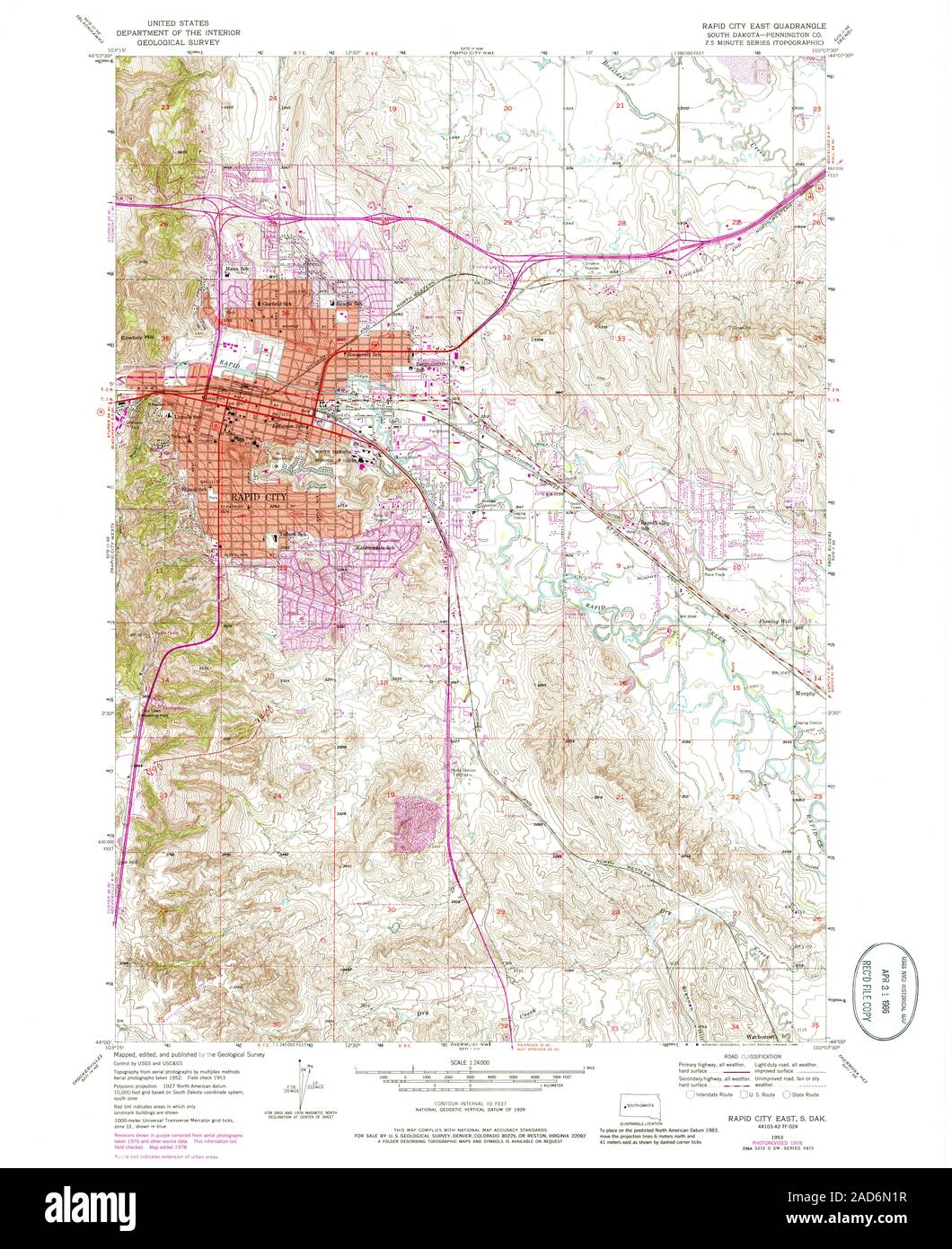 Rapid city south dakota map hi-res stock photography and images - Alamy