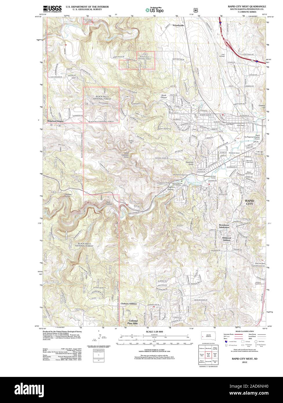 Rapid city south dakota map hi-res stock photography and images - Alamy