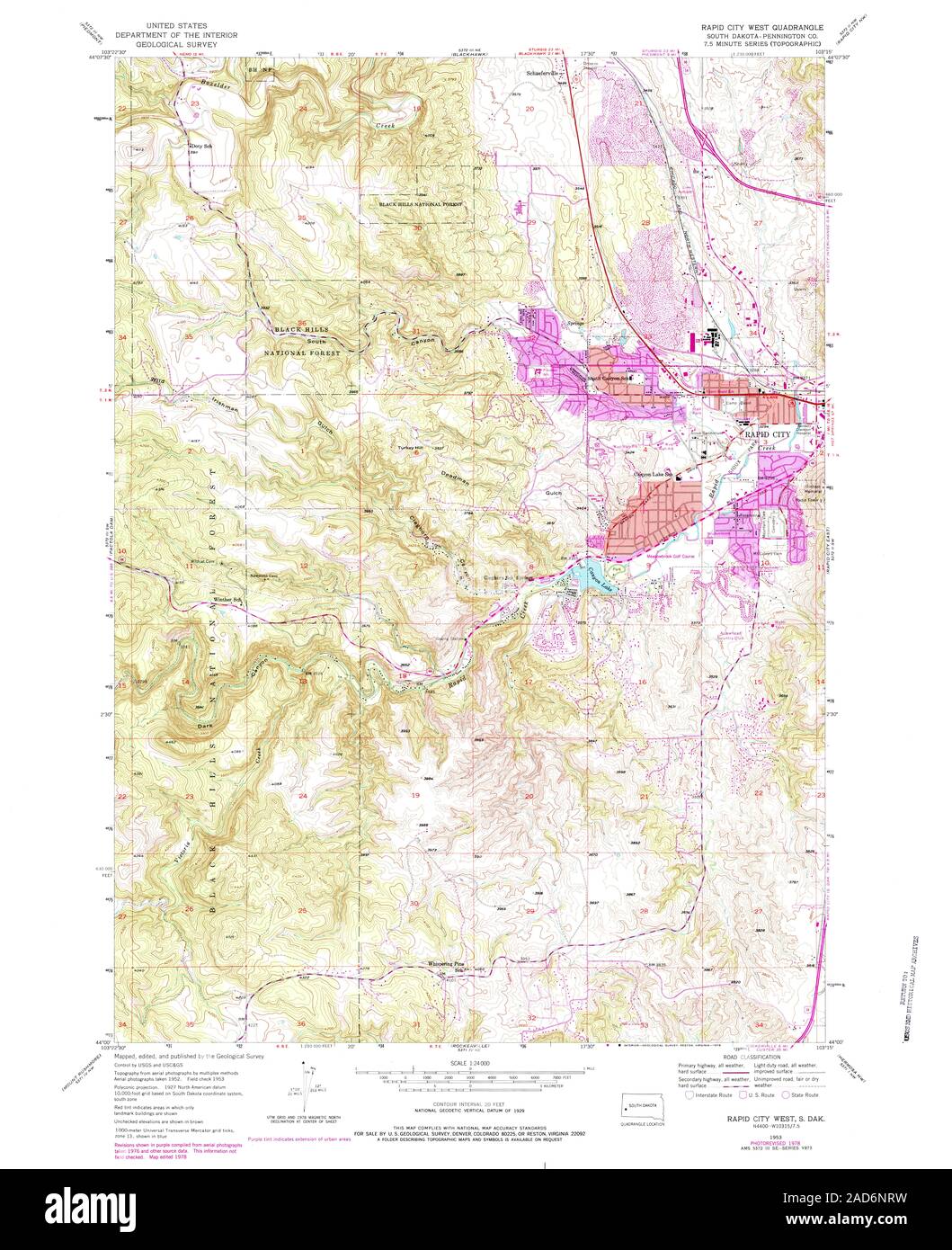 Rapid city south dakota map hi-res stock photography and images - Alamy