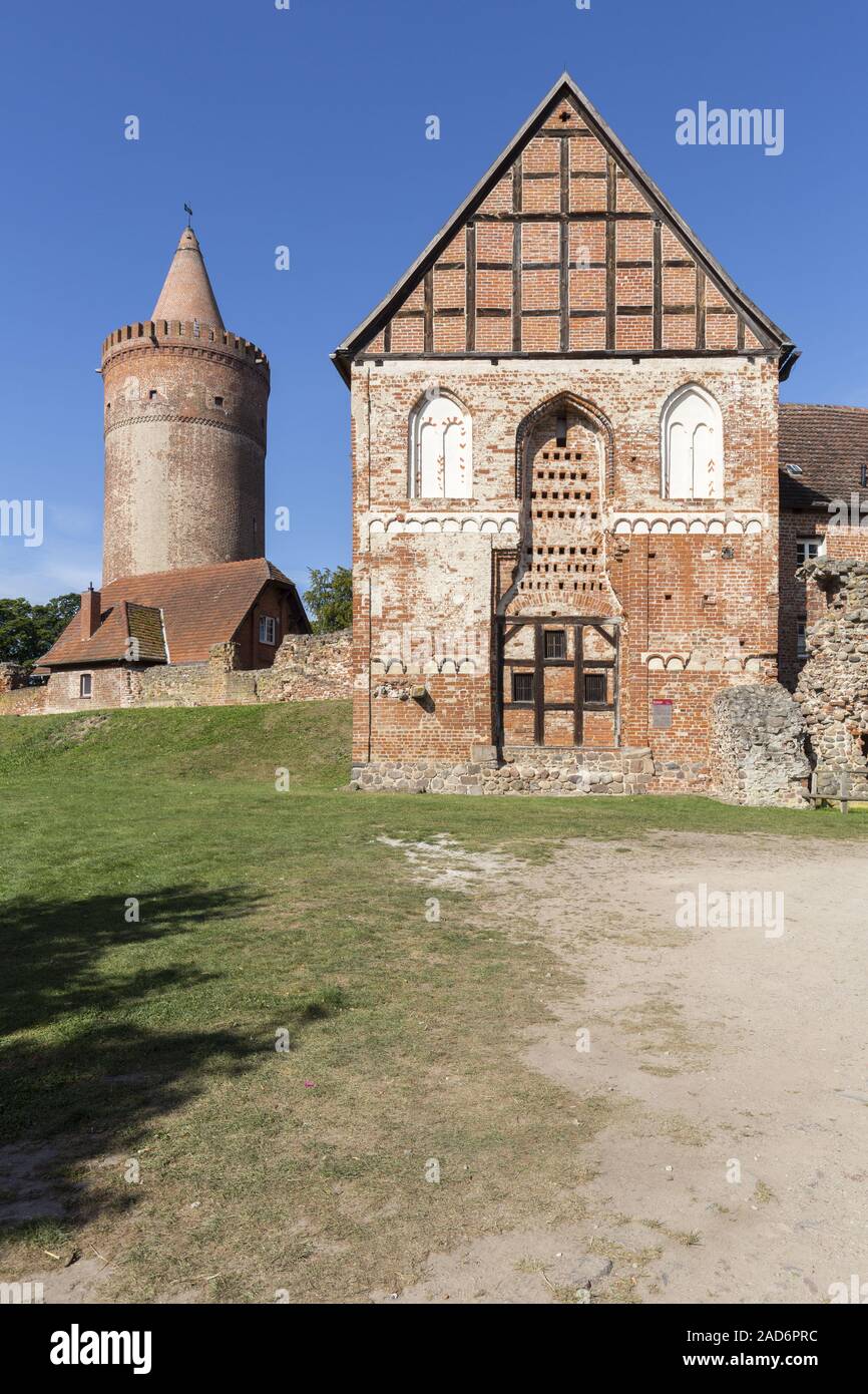 The medieval Stargard Castle in Mecklenburg-Western Pomerania, East ...
