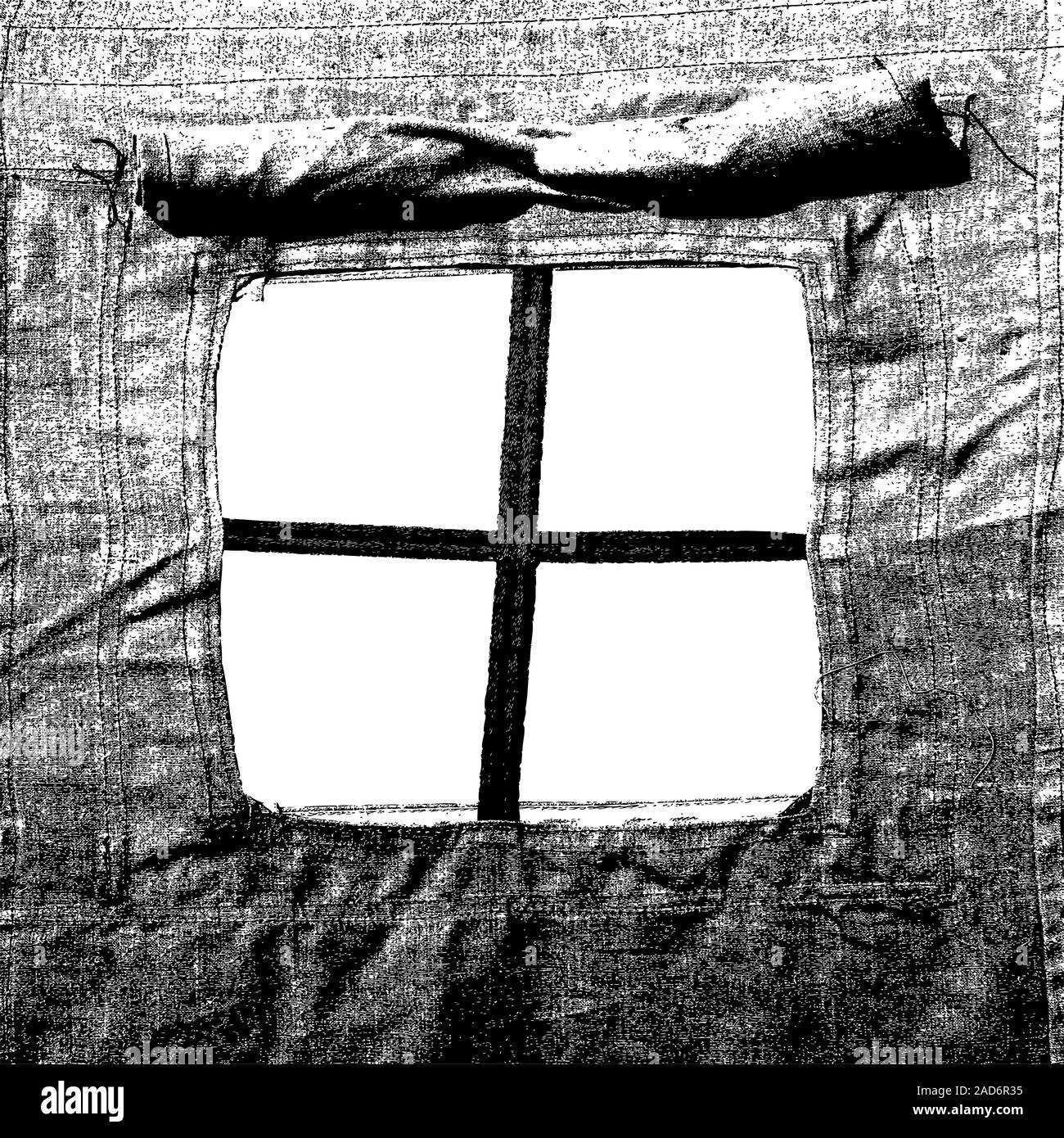 Window, military tent as a frame. Vector illusrtation Stock Vector ...