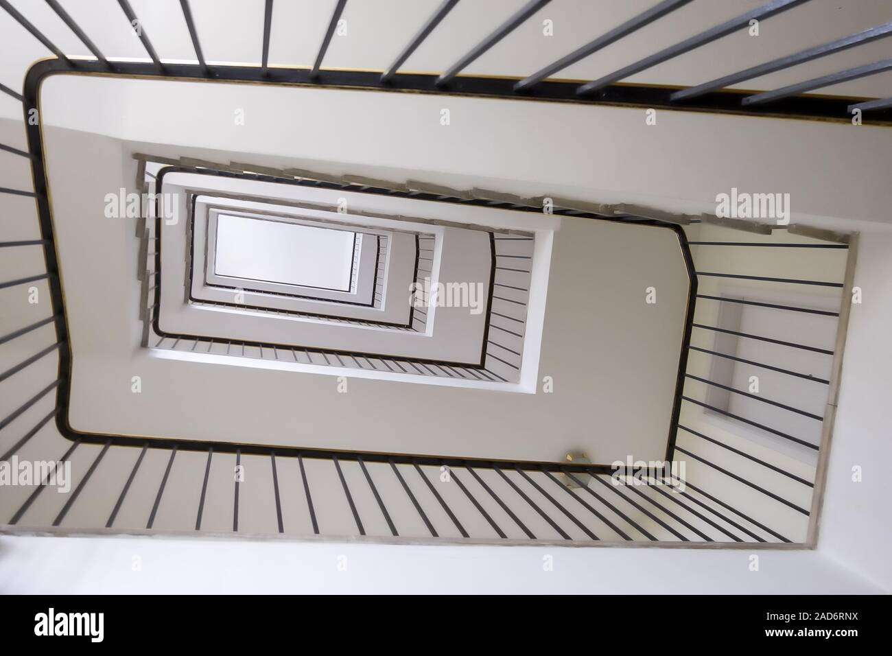 View from below into the staircase Stock Photo - Alamy