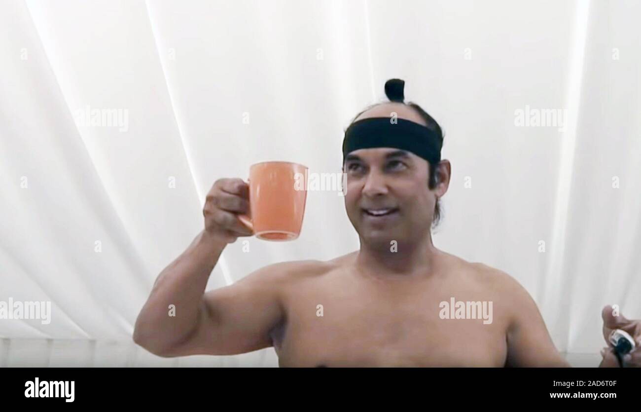 BIKRAM: YOGI, GURU, PREDATOR, Bikram Choudhury at one of his yoga studios, 2019. © Netflix ...