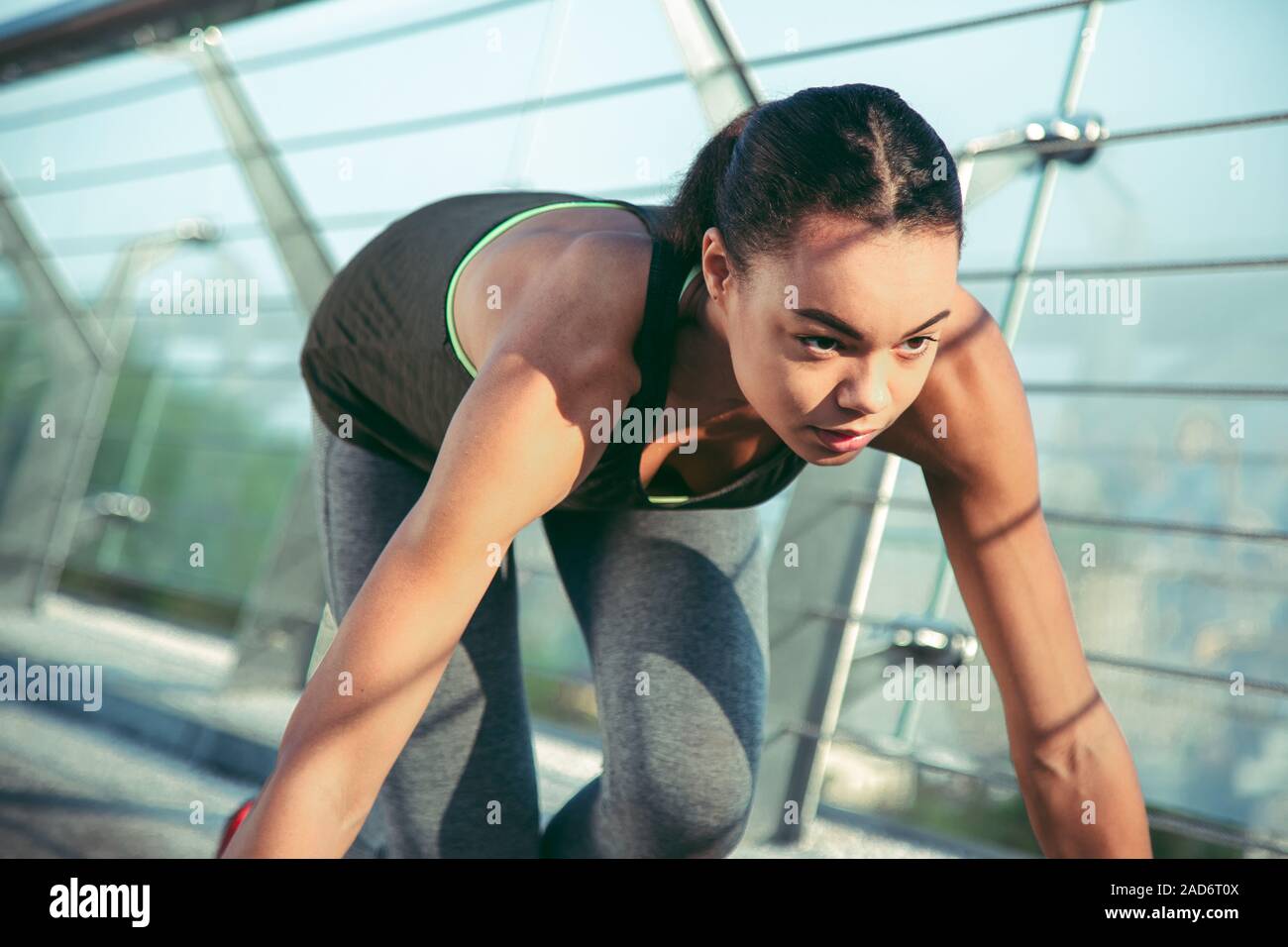Professional athlete warming up start hi-res stock photography and ...