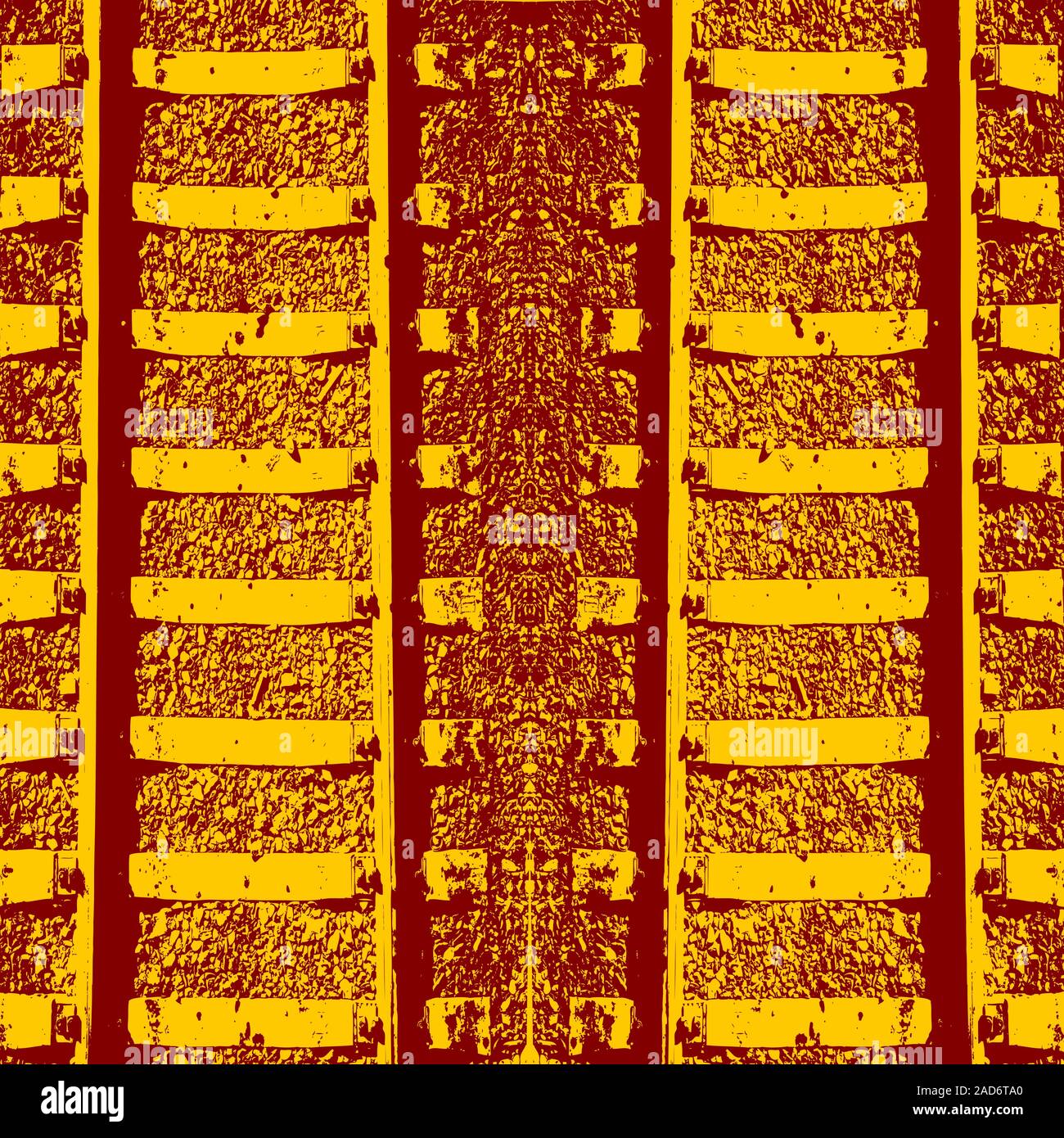 Double track railway lines. Vector illustration Stock Vector Image ...