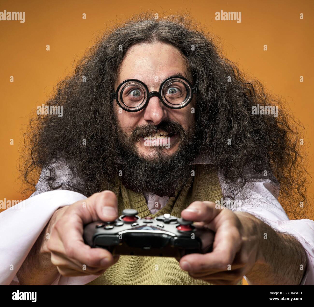Geek beard closeup portrait hi-res stock photography and images - Alamy