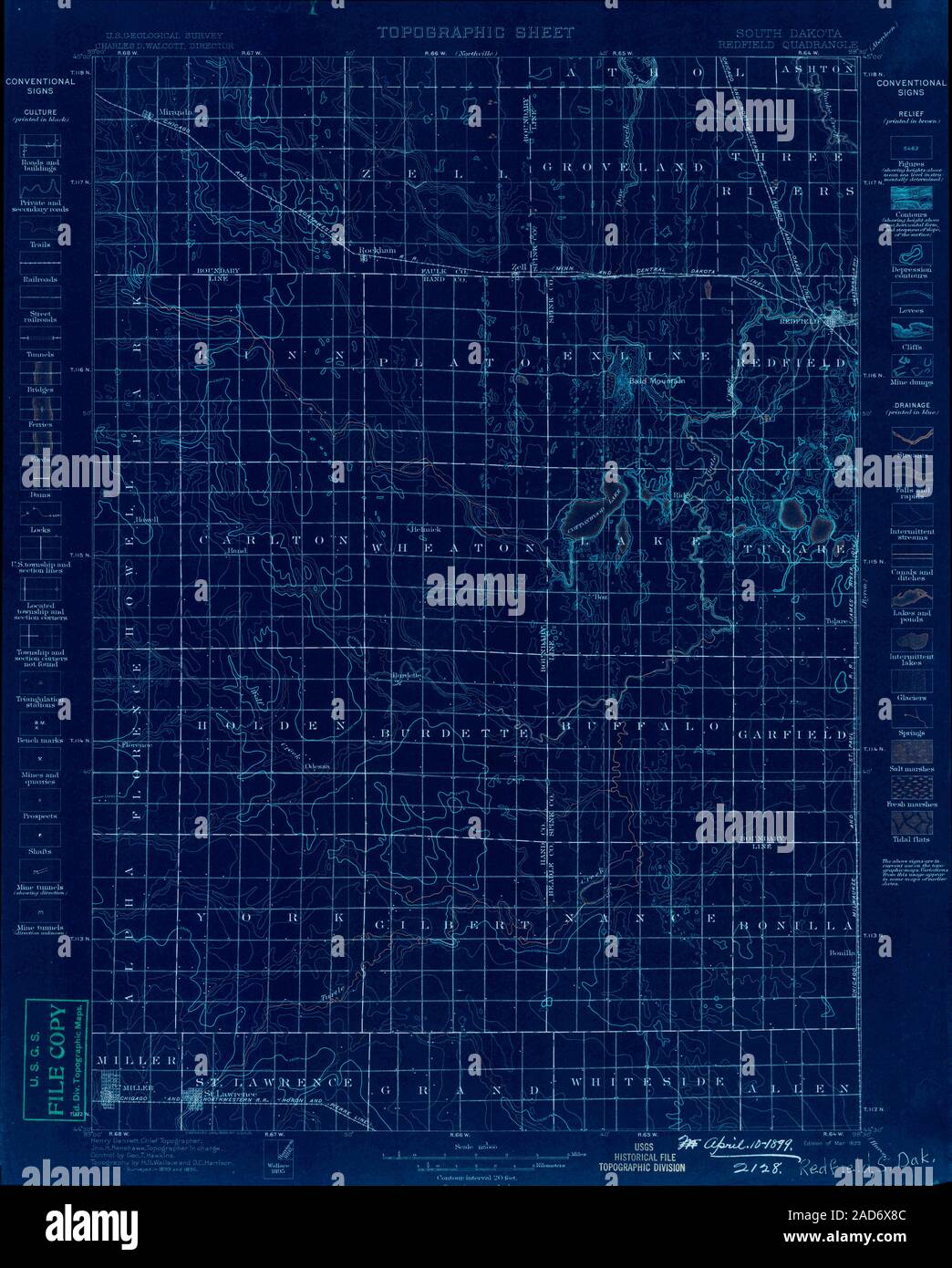 Map of redfield hi-res stock photography and images - Alamy