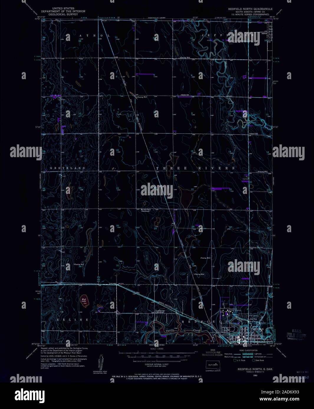 Redfield south dakota map hi-res stock photography and images - Alamy