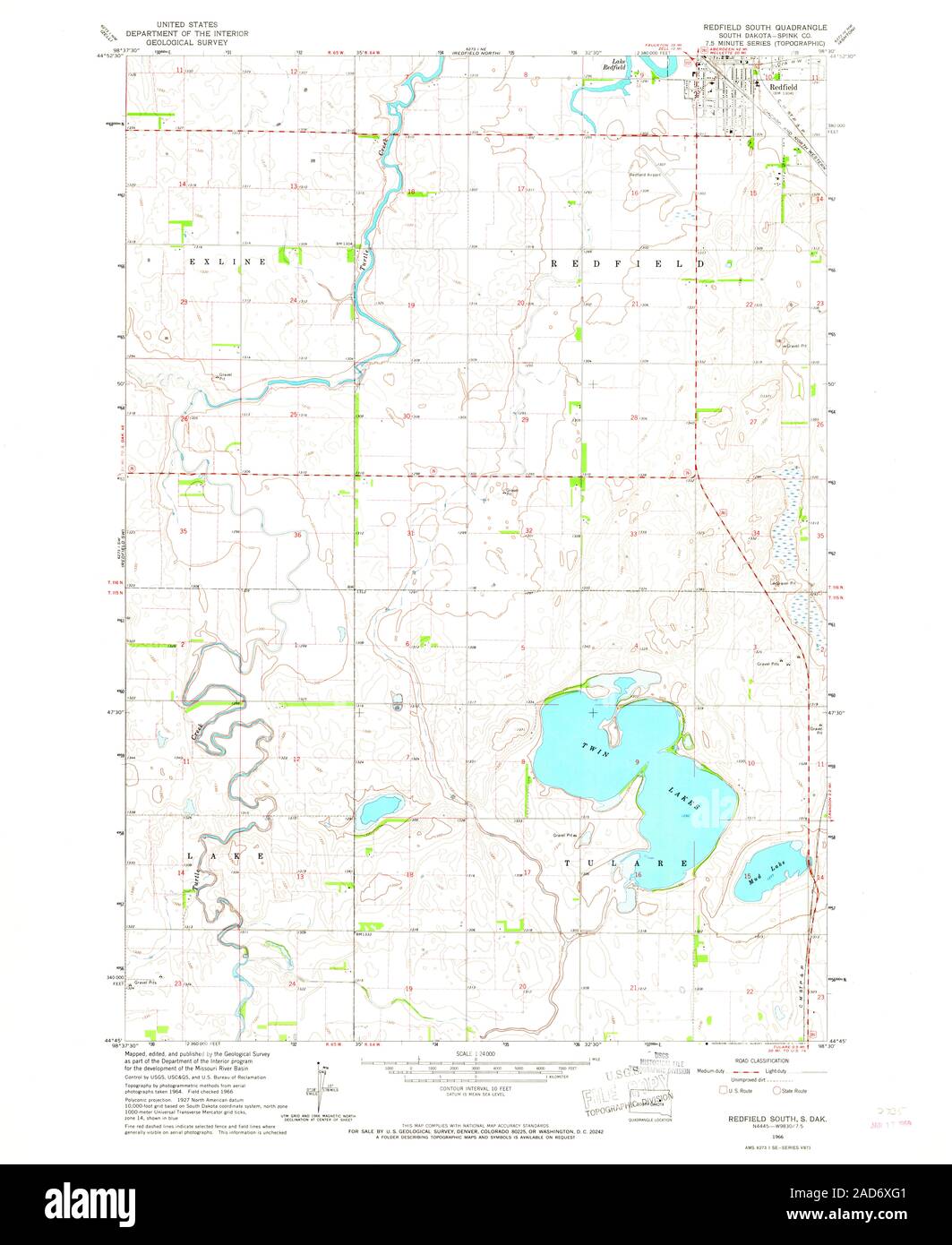 Redfield south dakota map hi-res stock photography and images - Alamy