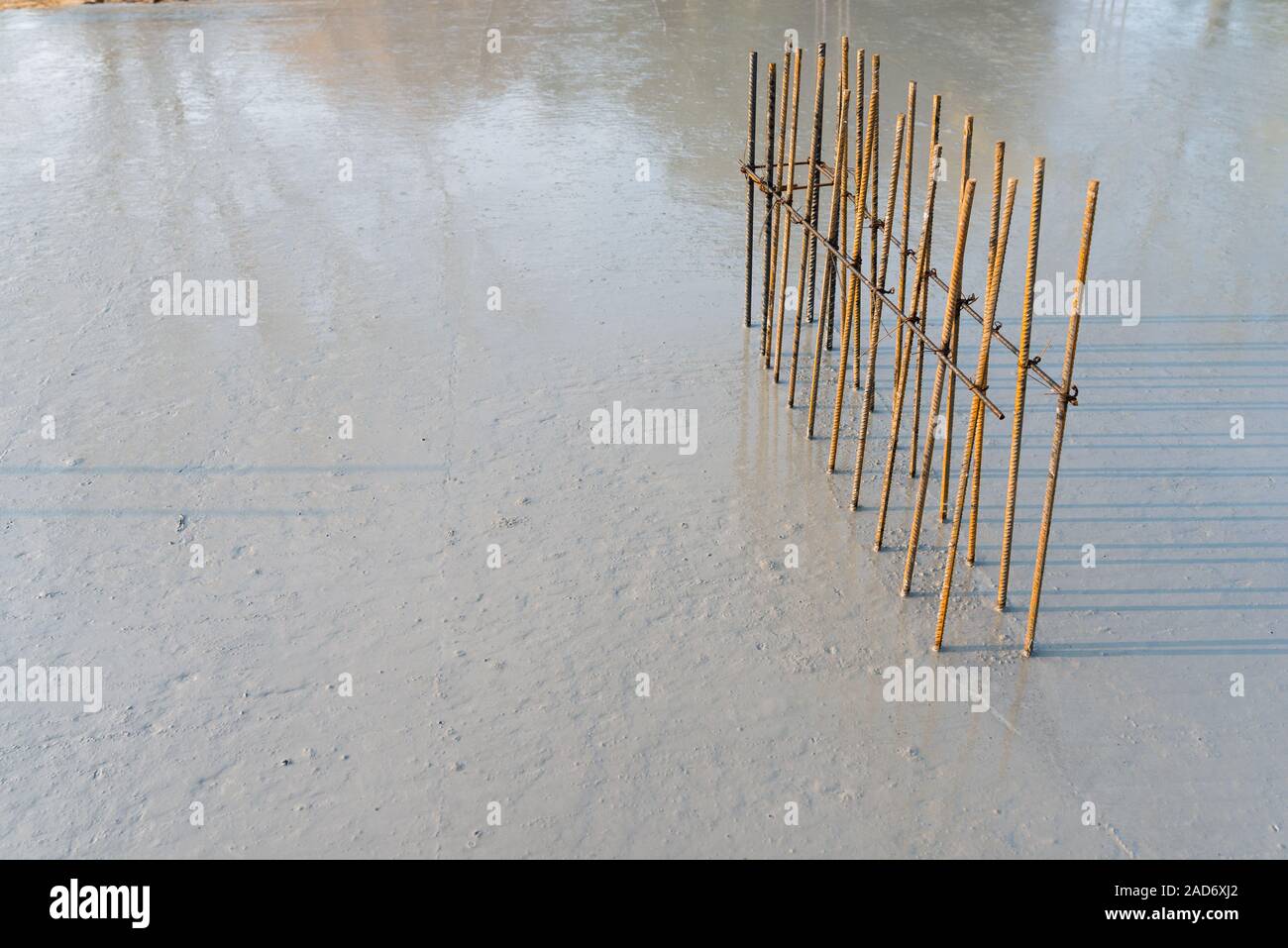 concrete slab with steel reinforcement bars Stock Photo - Alamy