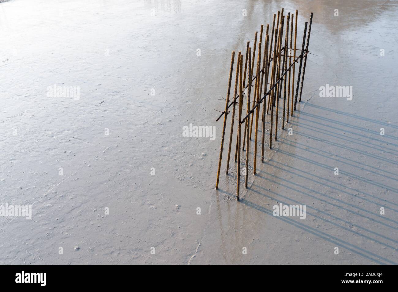 concrete slab with steel reinforcement bars Stock Photo - Alamy