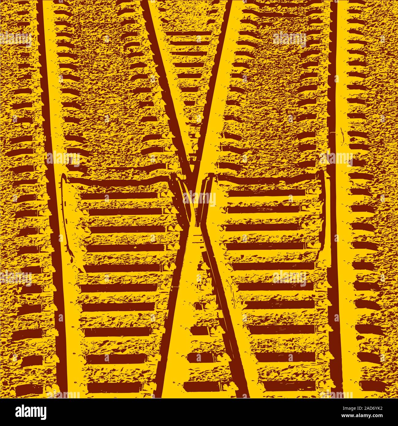 Parallel railroad tracks Stock Vector Images - Alamy