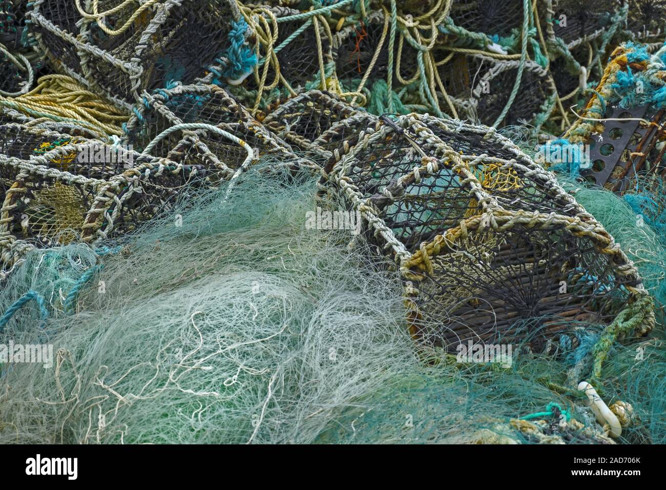 Fishing nets and traps Stock Photo - Alamy