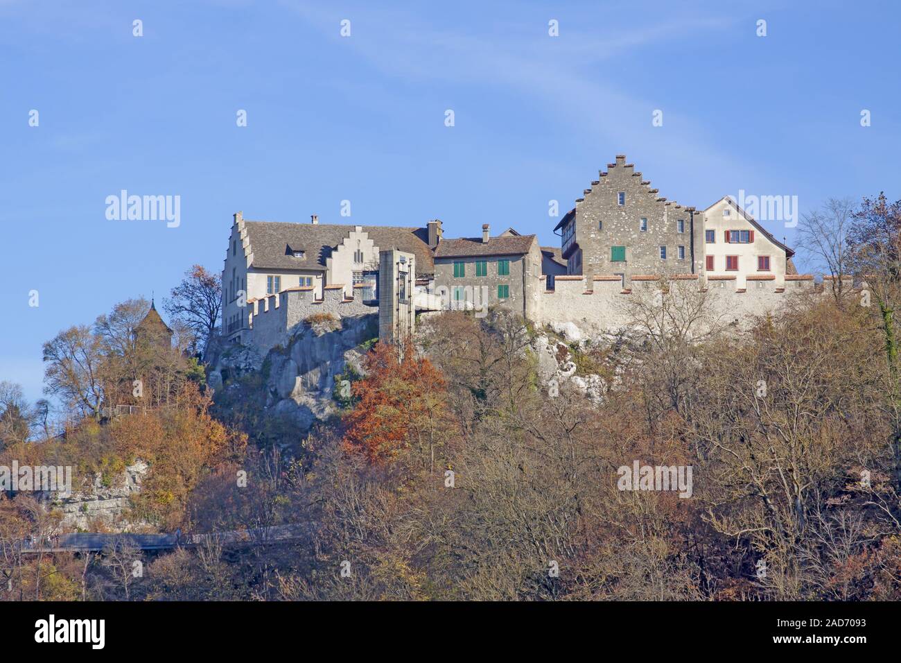 Rhine falls and schloss laufen castle hi-res stock photography and ...