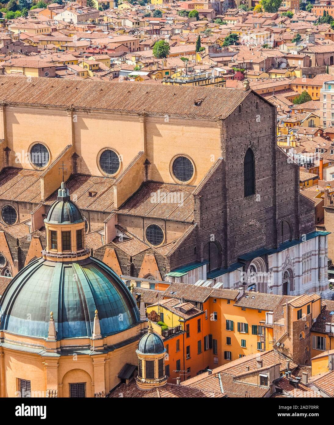 Aerial view of Bologna (hdr Stock Photo - Alamy