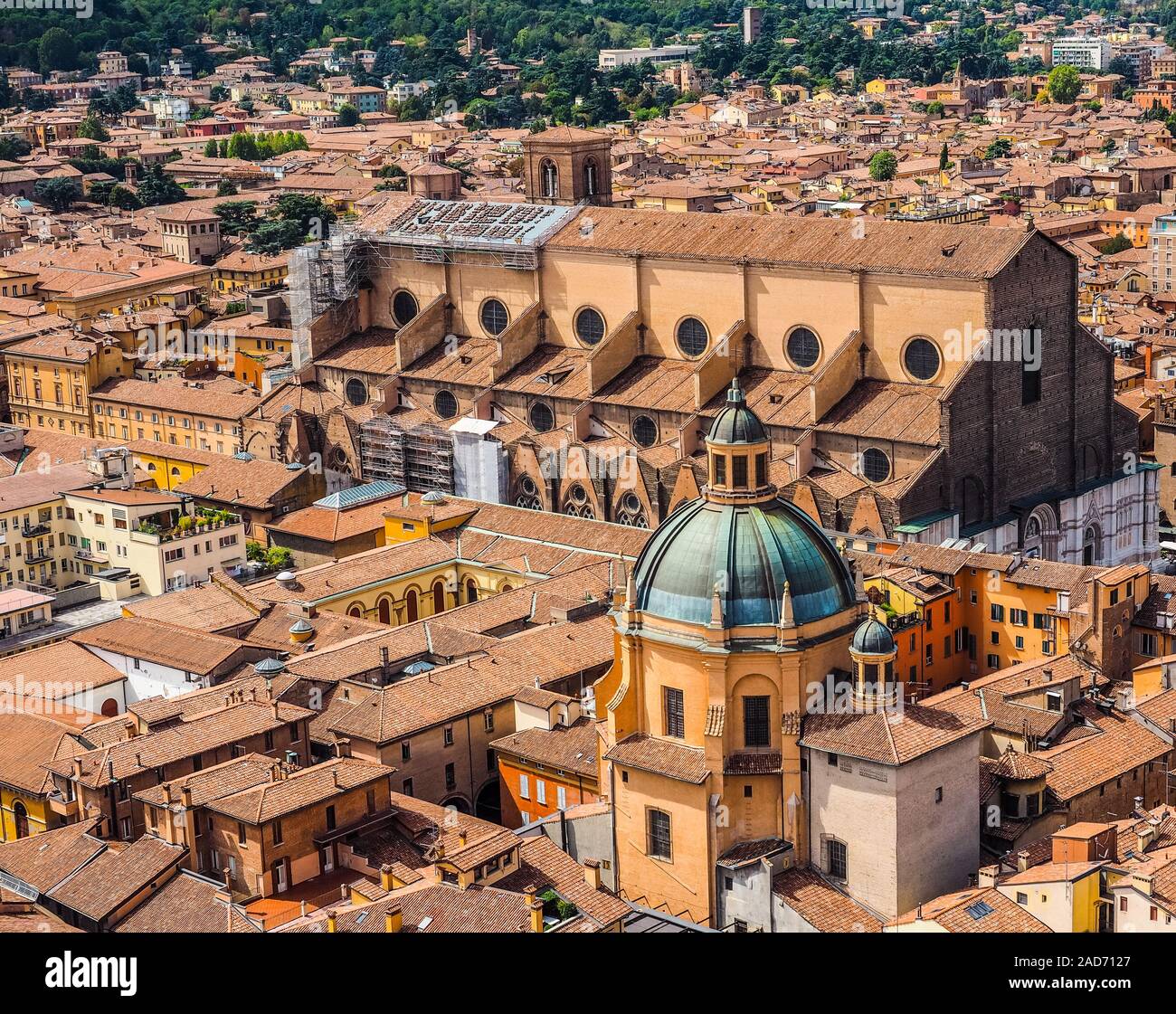 Aerial view of Bologna (hdr Stock Photo - Alamy