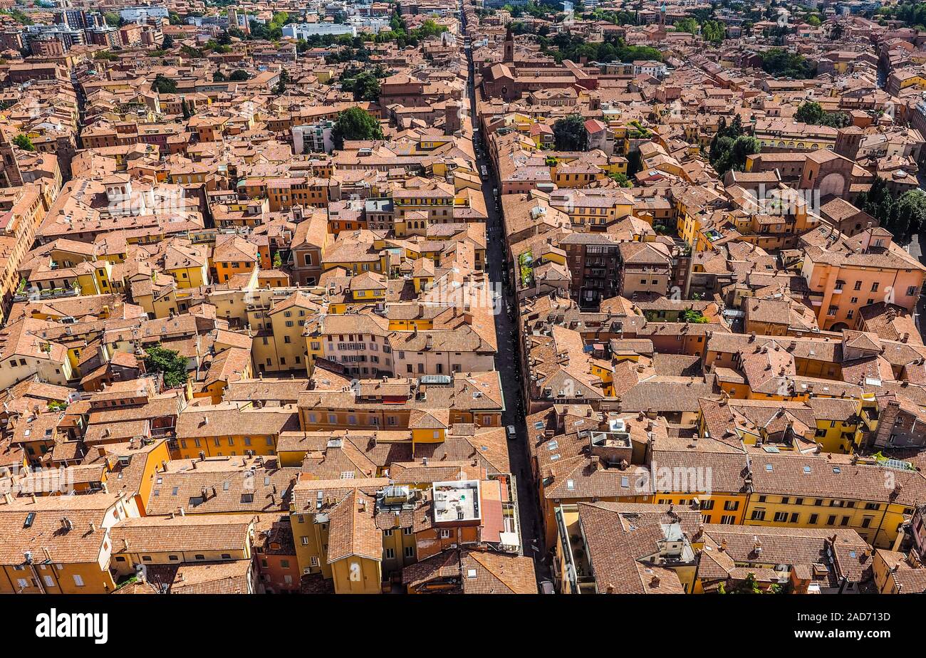 Aerial view of Bologna (hdr Stock Photo - Alamy