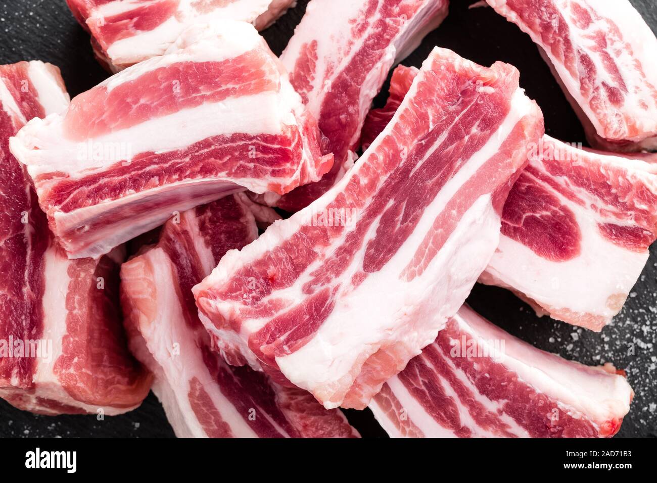 Pork ribs, raw meat Stock Photo - Alamy
